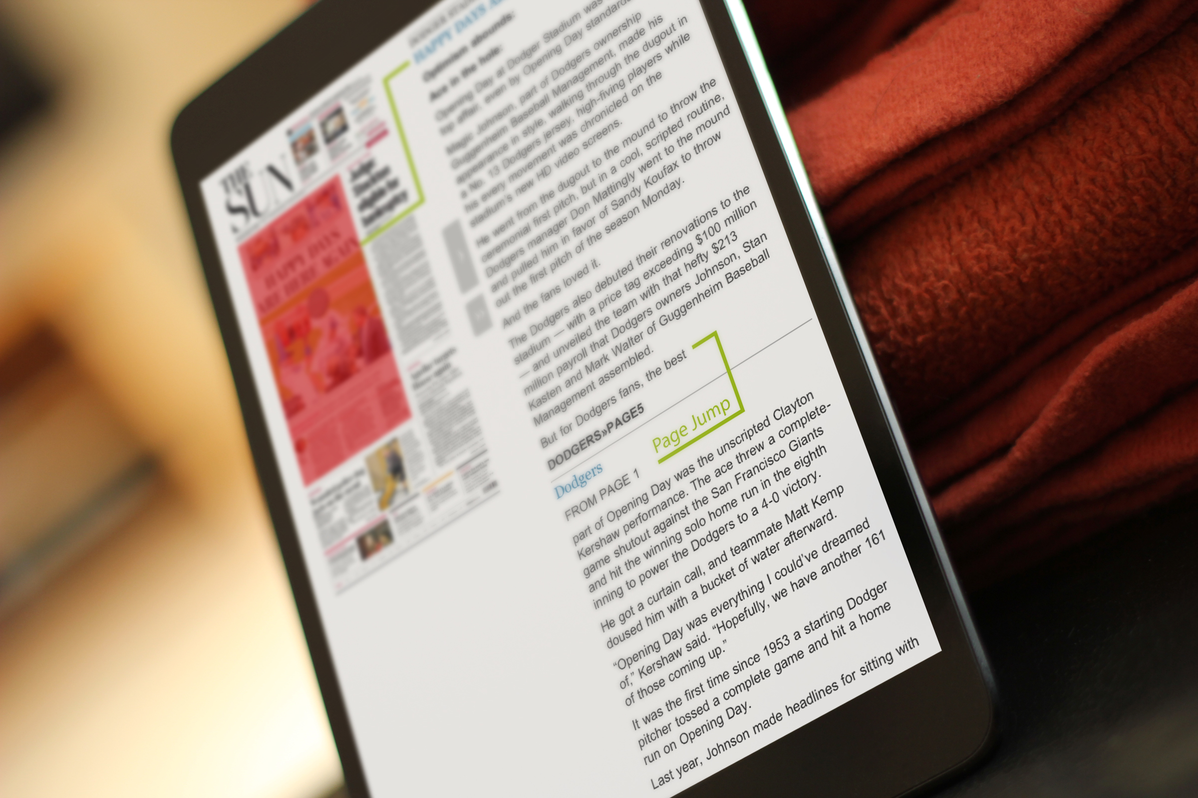 Page jumps, read on without a break - Tecnavia